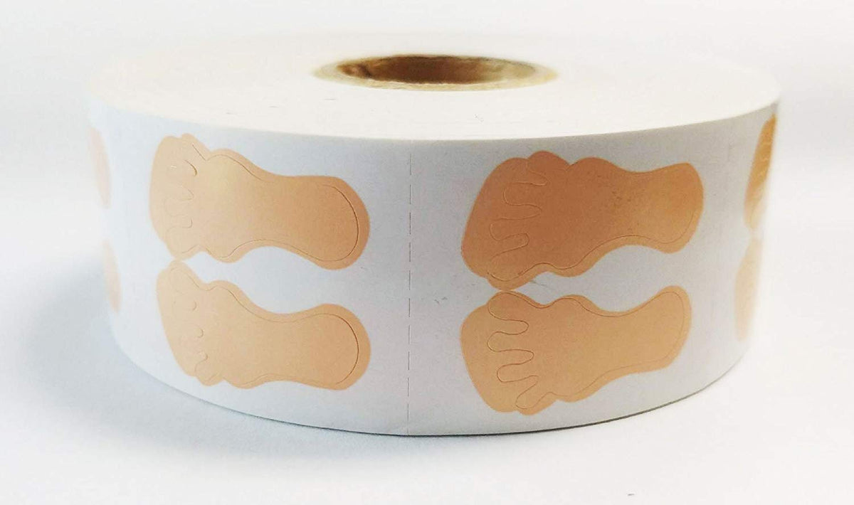 Footprints Tanning Stickers | 100 Pack | Roll Of 1000 – Lotion Source